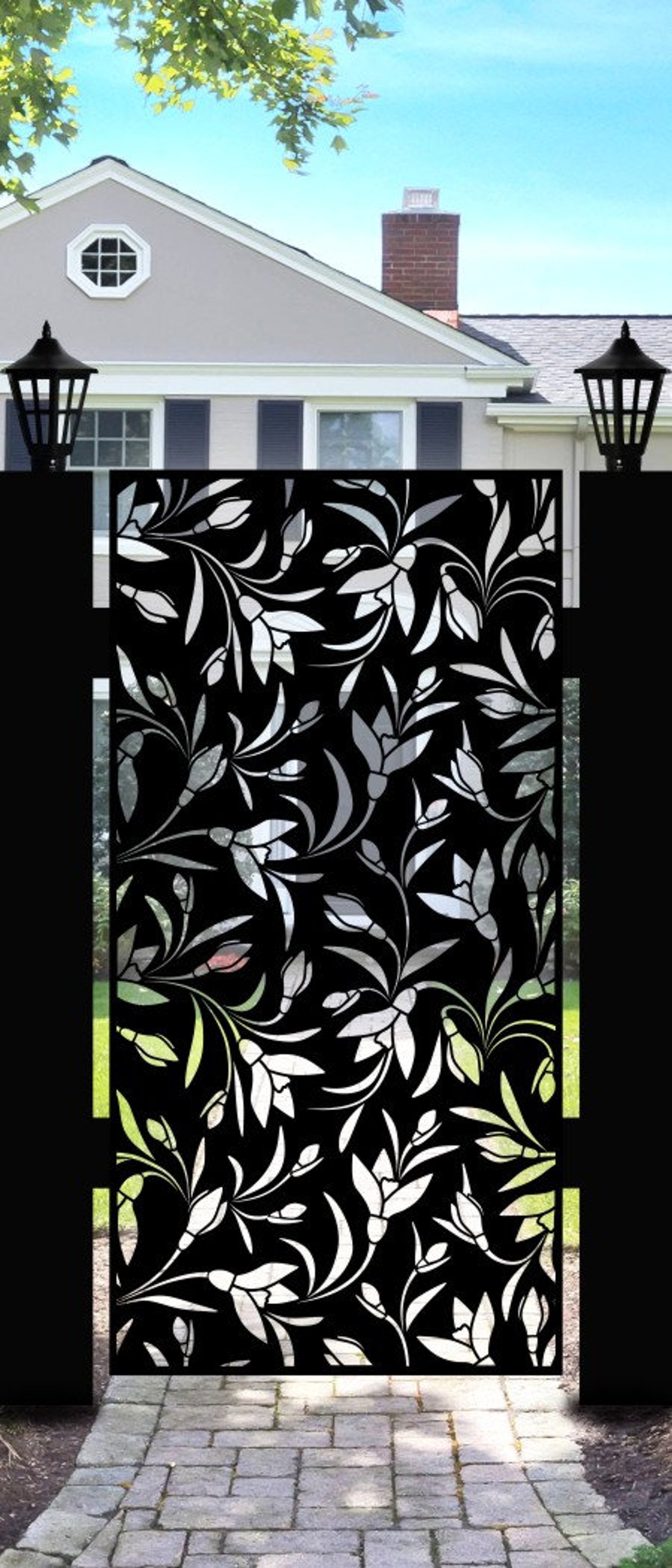 Floral Room Divider Panel Screen Partitions Wall Hanging - Etsy