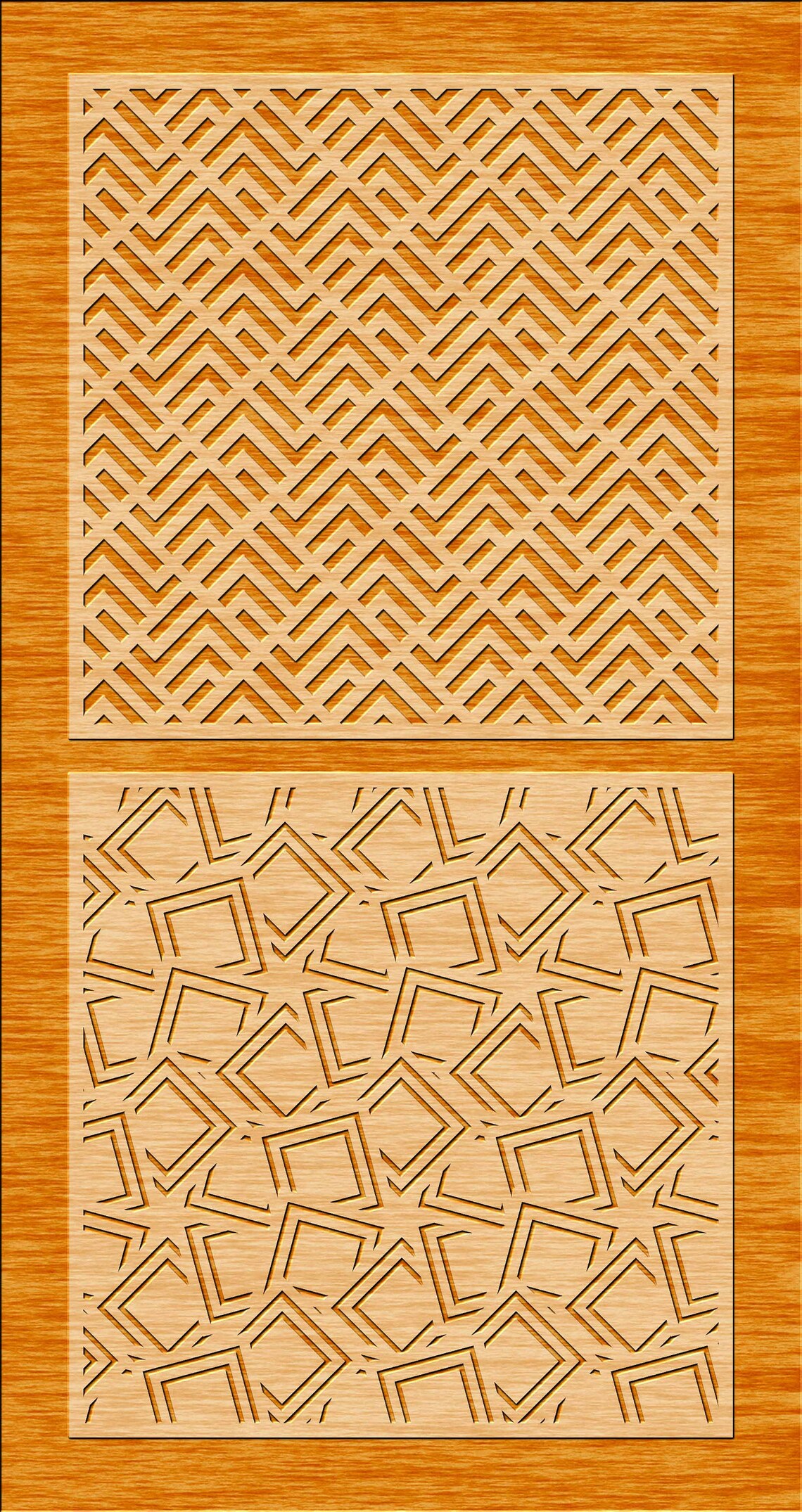 6 Geometric Pattern Set 5 Decorative Panel Privacy Screen - Etsy