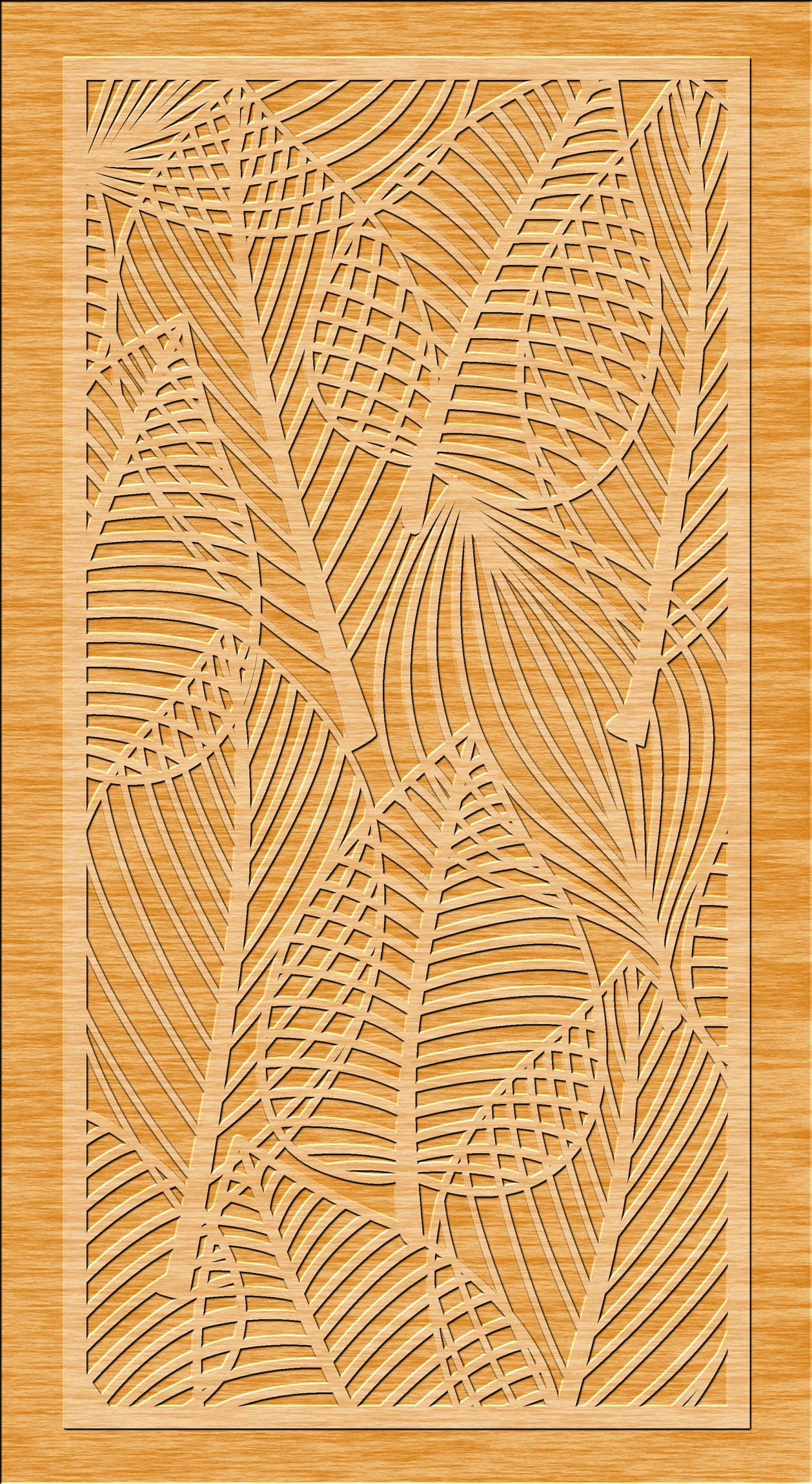 Leaf Panel Pattern Decorative Room Divider Wall Hanging - Etsy