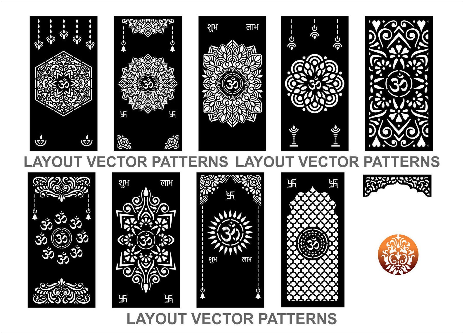 10 Temple Template, Wall Hanging, Partitions, Screen, Stencil, Laser ...