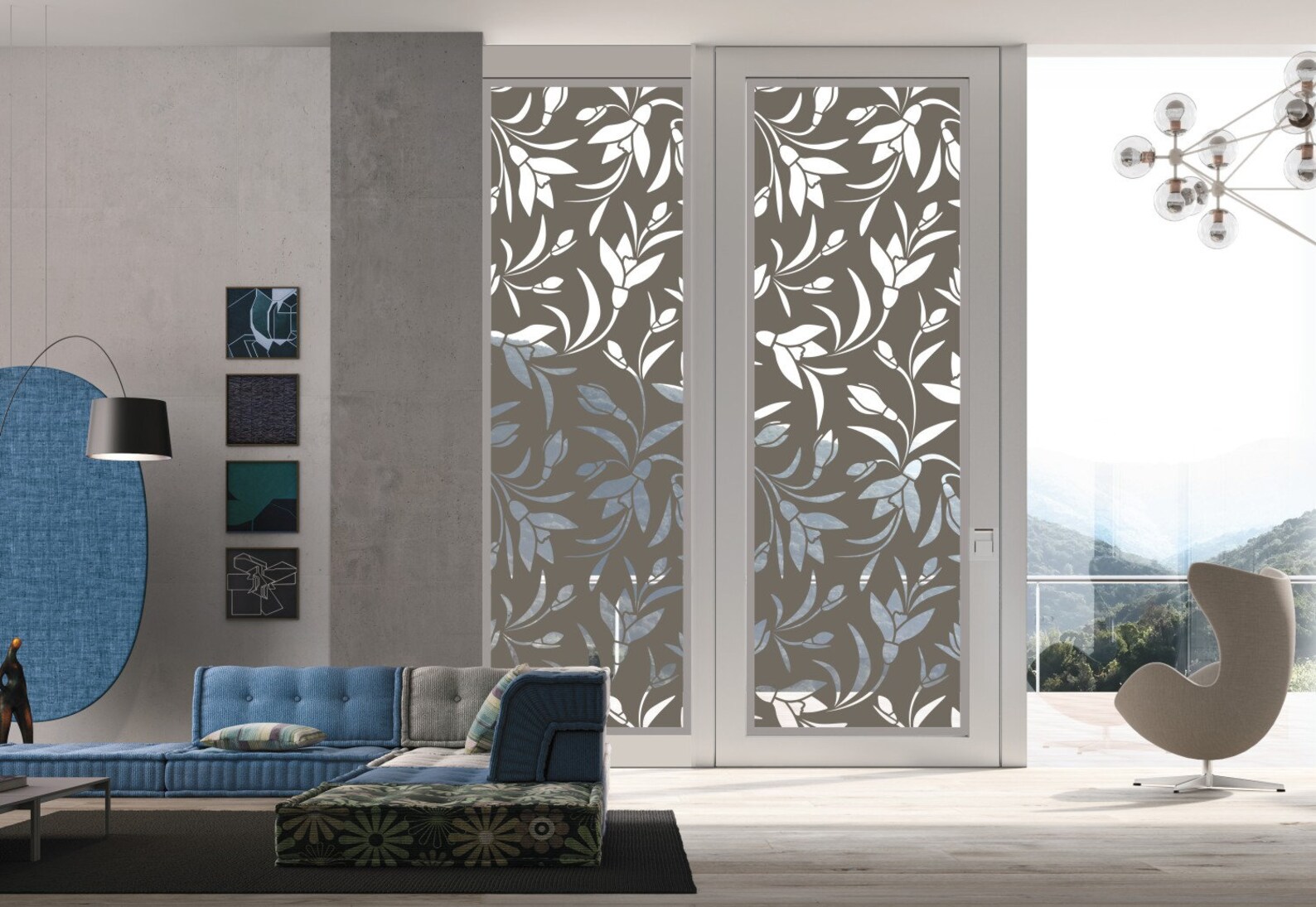 Floral Room Divider Panel Screen Partitions Wall Hanging - Etsy