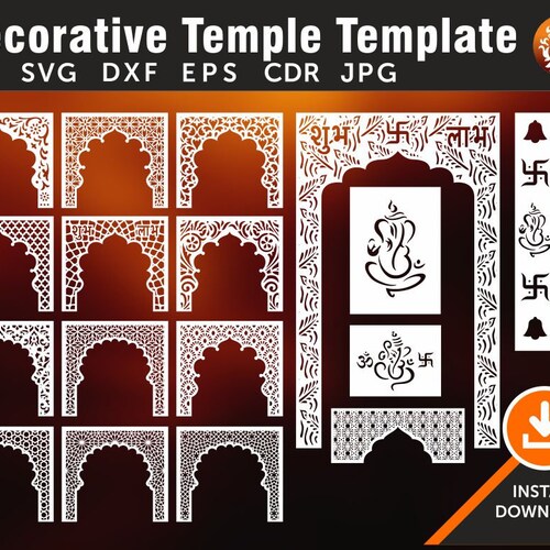 Temple Template Wall Hanging Arch Partitions Screen - Etsy India