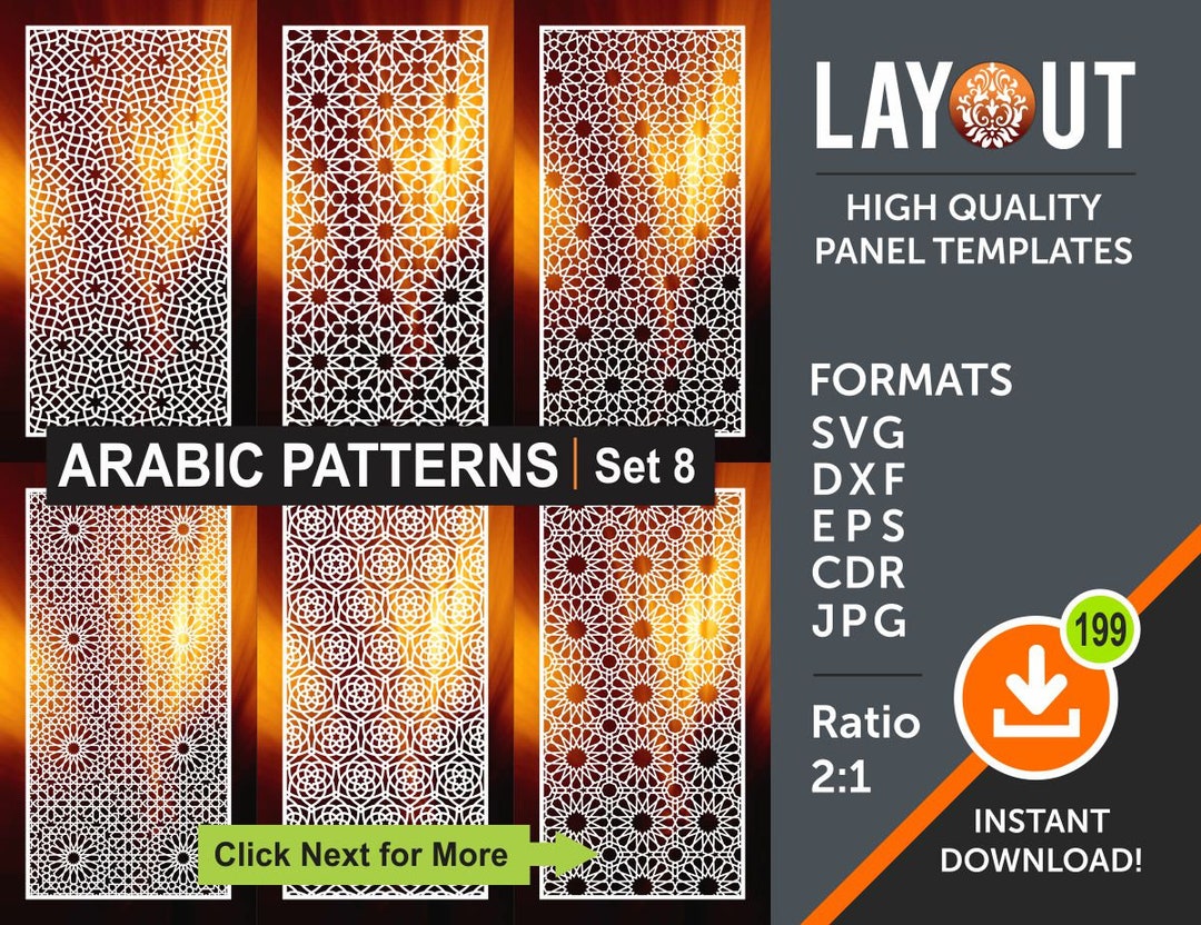 6 Arabic Room Divider, Set # 8 Privacy Screen, Decorative Partitions ...