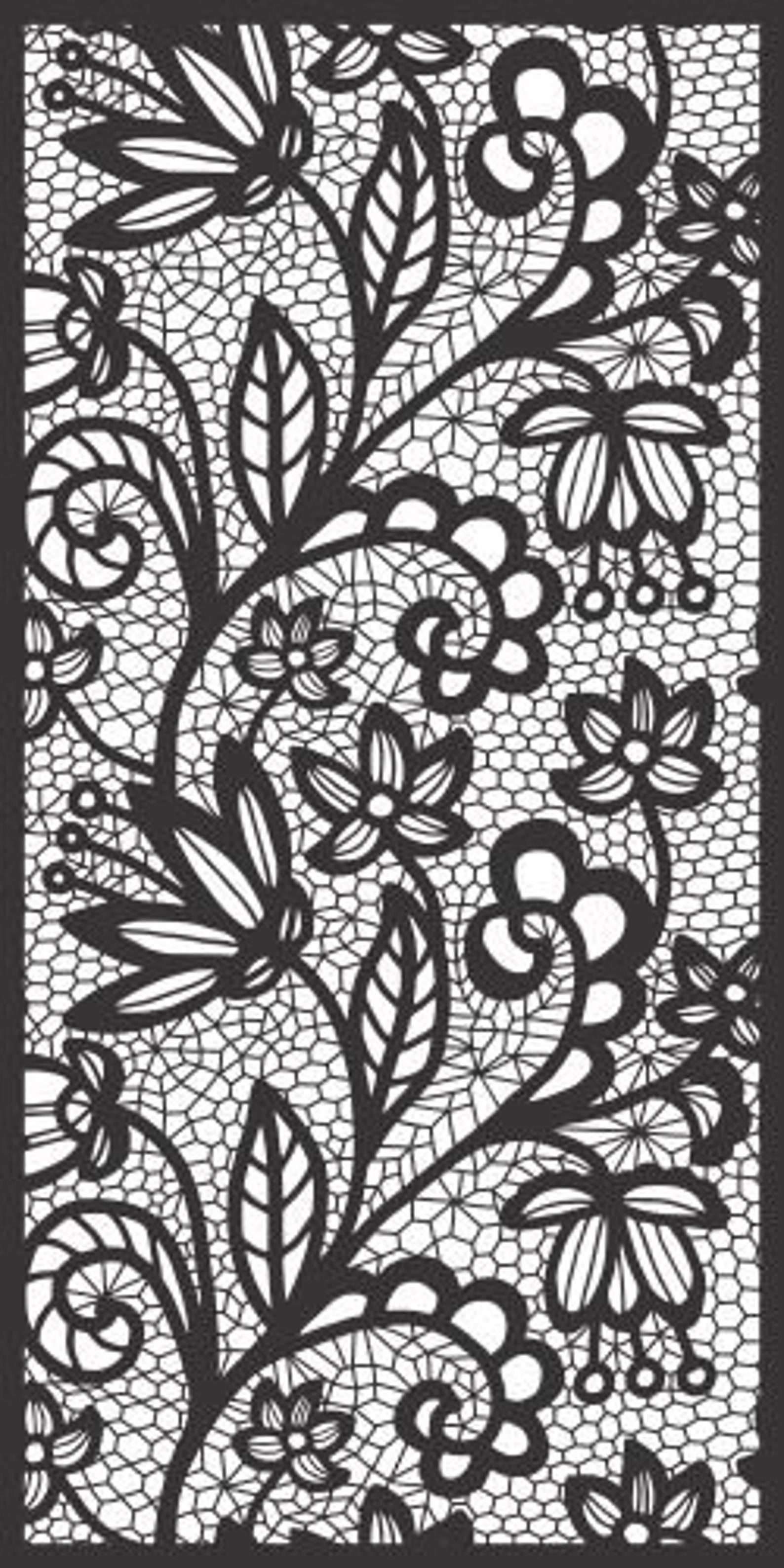 Floral Panel Pattern Decorative Room Divider Wall Hanging | Etsy