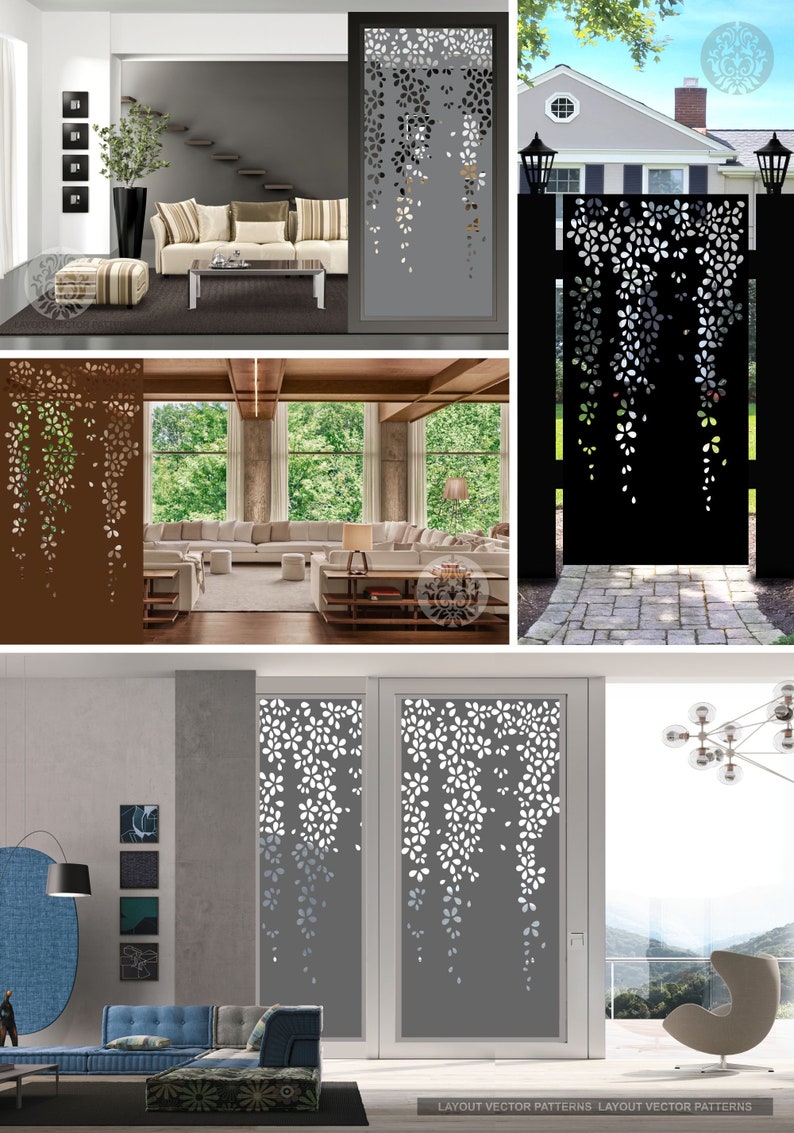 Leaf Panel Pattern Gate Grill Door Room Divider Wall - Etsy