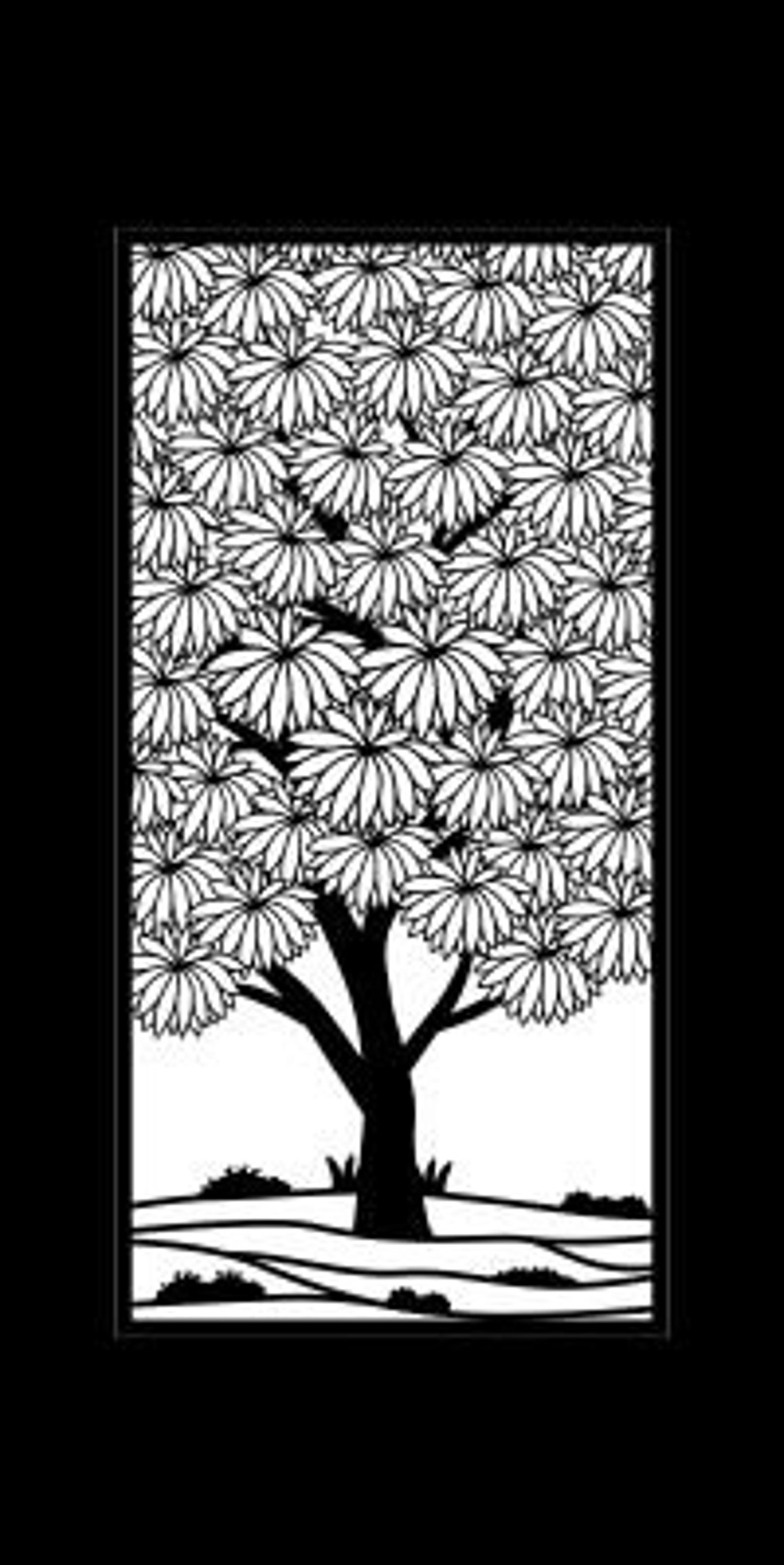 5 Tree Panels, Roon Divider, Wall Panels, Room Decor, Privacy Screen ...