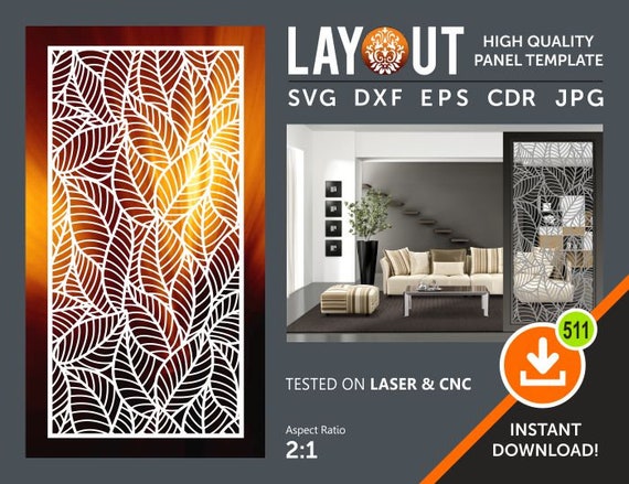 Leaf Panel Pattern Decorative Room Divider Wall Hanging - Etsy