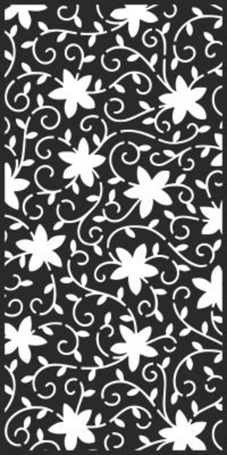 Floral Room Divider, Decorative Panel, Wall Hanging, Privacy Screen ...
