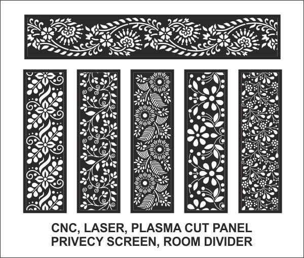 6 Floral Border Designs Wall Decor Panel & Stencil Craft - Etsy