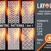 6 Geometric Pattern, Set #1 Decorative Panel, Privacy Screen, Stencil ...