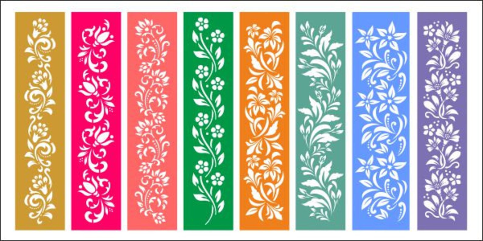 8 Floral Border Designs Lace Trim Borders Boundary | Etsy