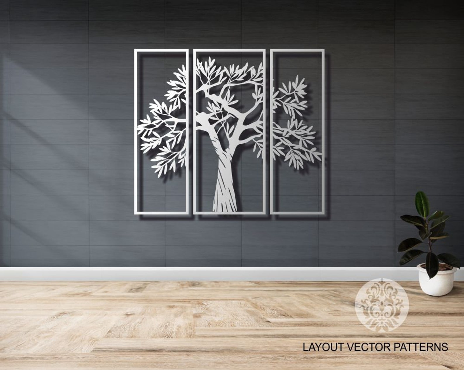 Tree Panel, Wall Decor, Room Divider, Screen, Laser, CNC, Plasma Cricut ...