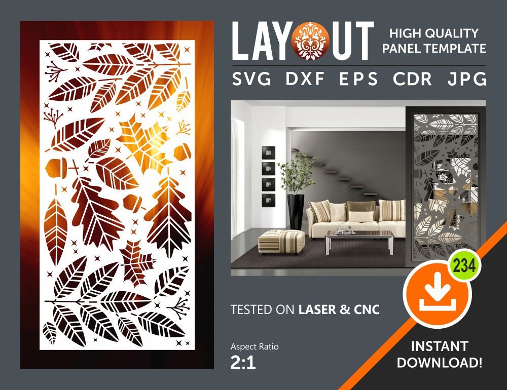 Room Divider Room Decor Pattern Panel Stencil Templates | Etsy