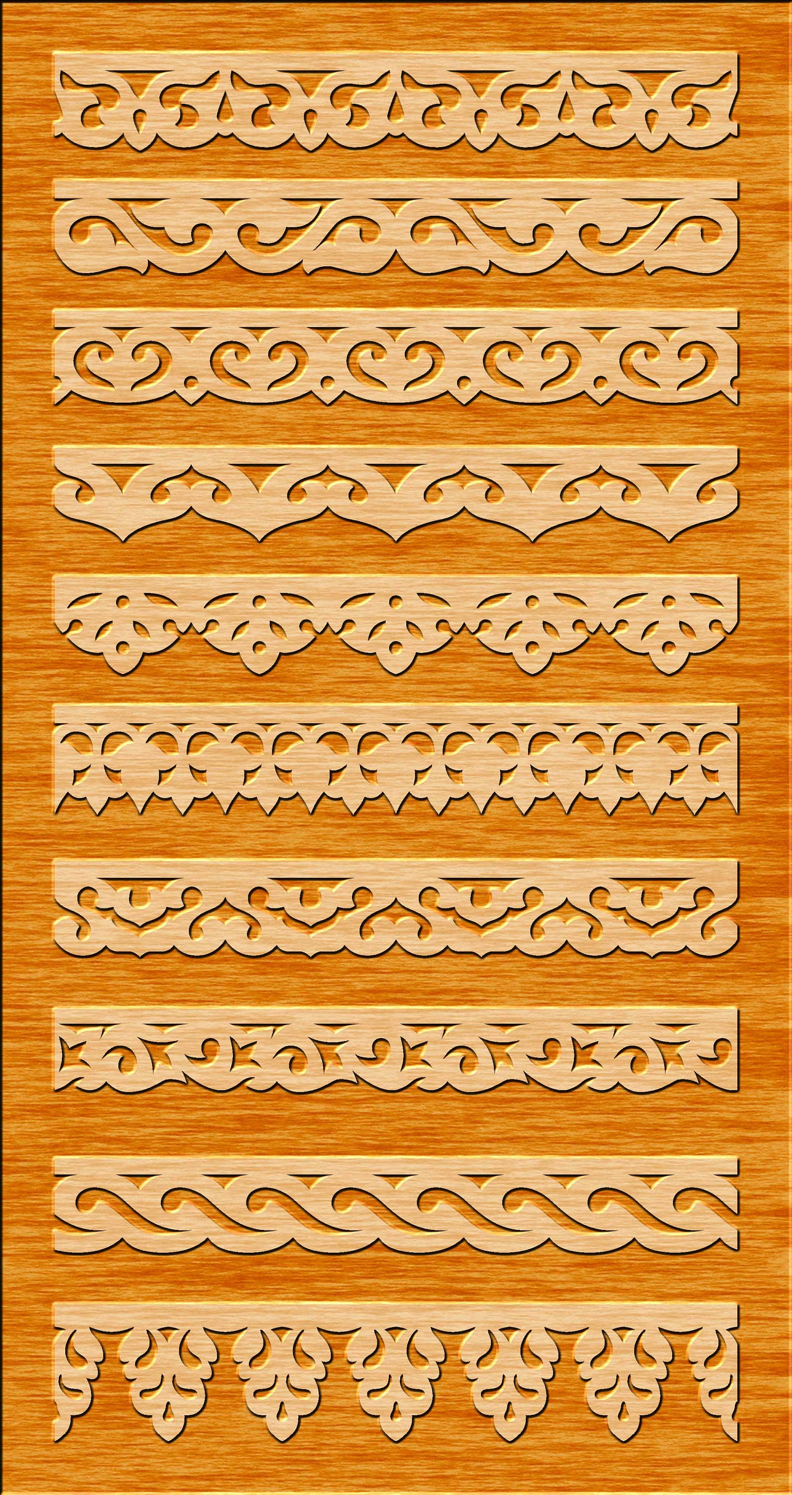 10 diseños de borde sin costura / decoración de pared, panel y ...