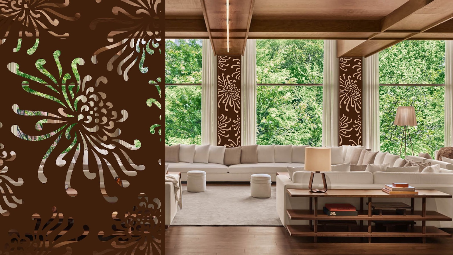 Flower Room Divider Decorative Panel Wall Hanging Privacy - Etsy