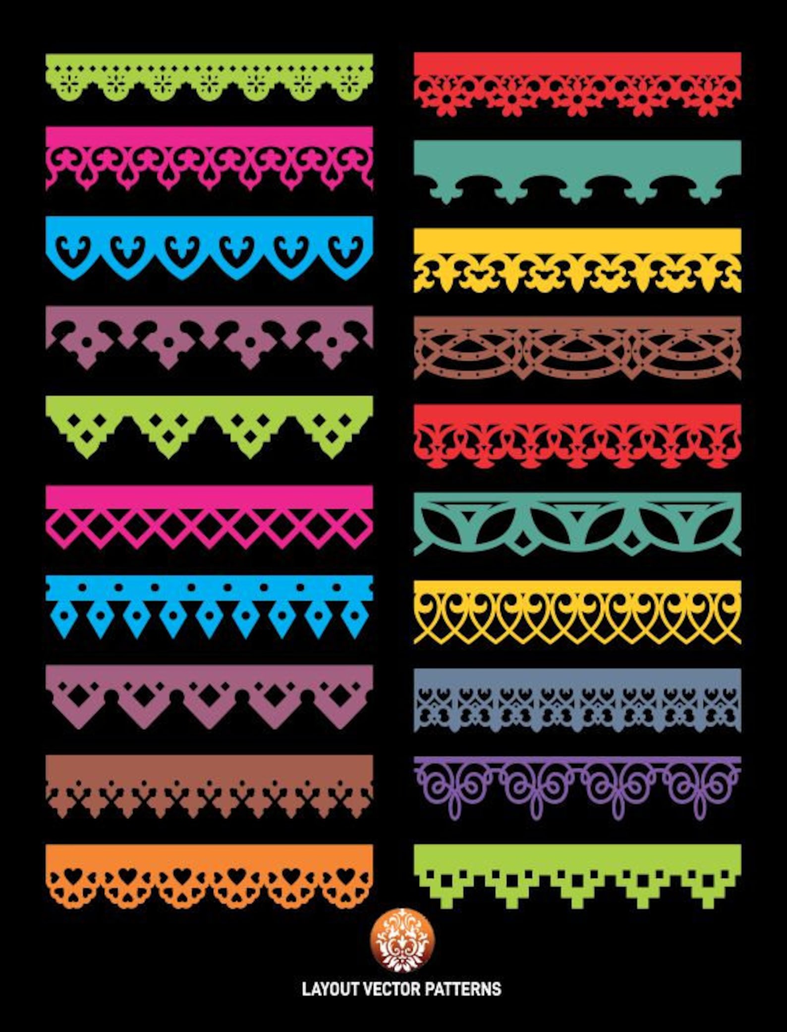 Buy 20 Seamless Border Temple Border Paper Cutting Border Online in ...