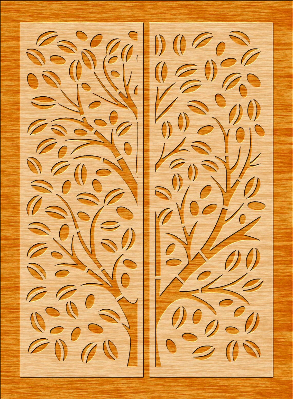 Tree Panels, Wall Panels, Room Decor, Tree Patterns, Laser, CNC, Plasma ...