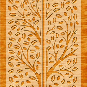 Tree Panels, Wall Panels, Room Decor, Tree Patterns, Laser, CNC, Plasma ...