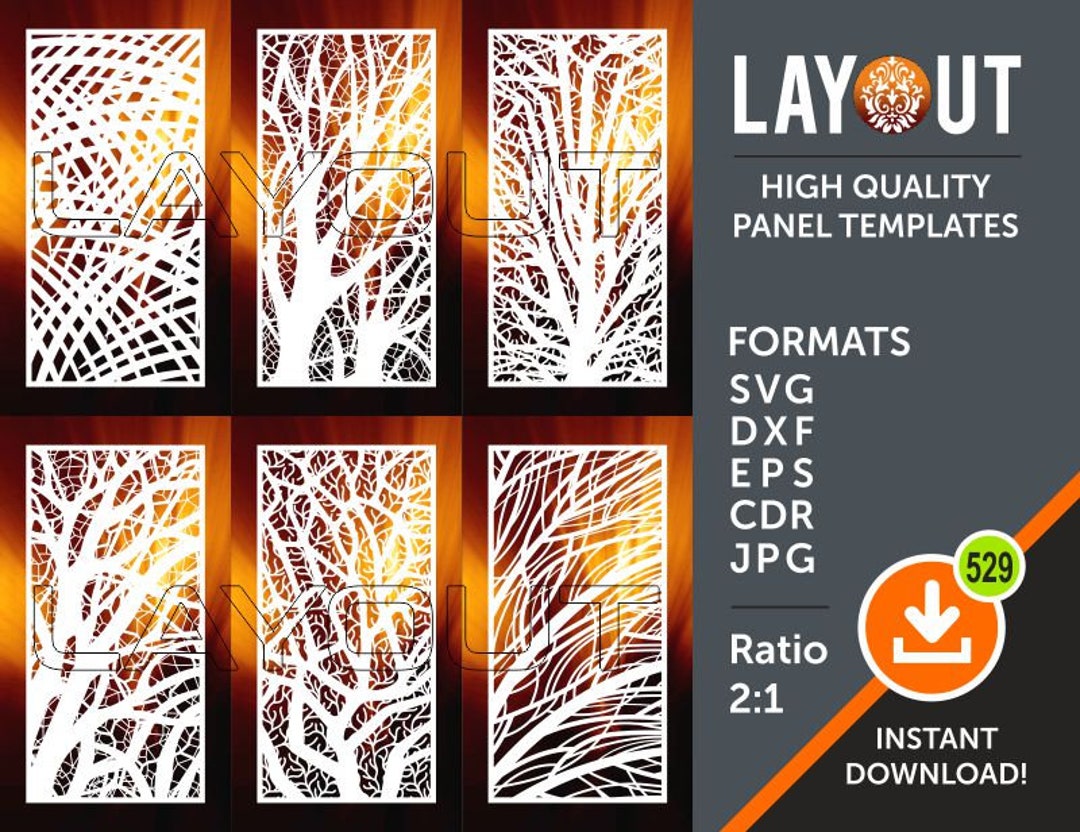 Tree Panels, Room Decor, Gate Grill | Laser, CNC, Plasma Cricut Cutting ...