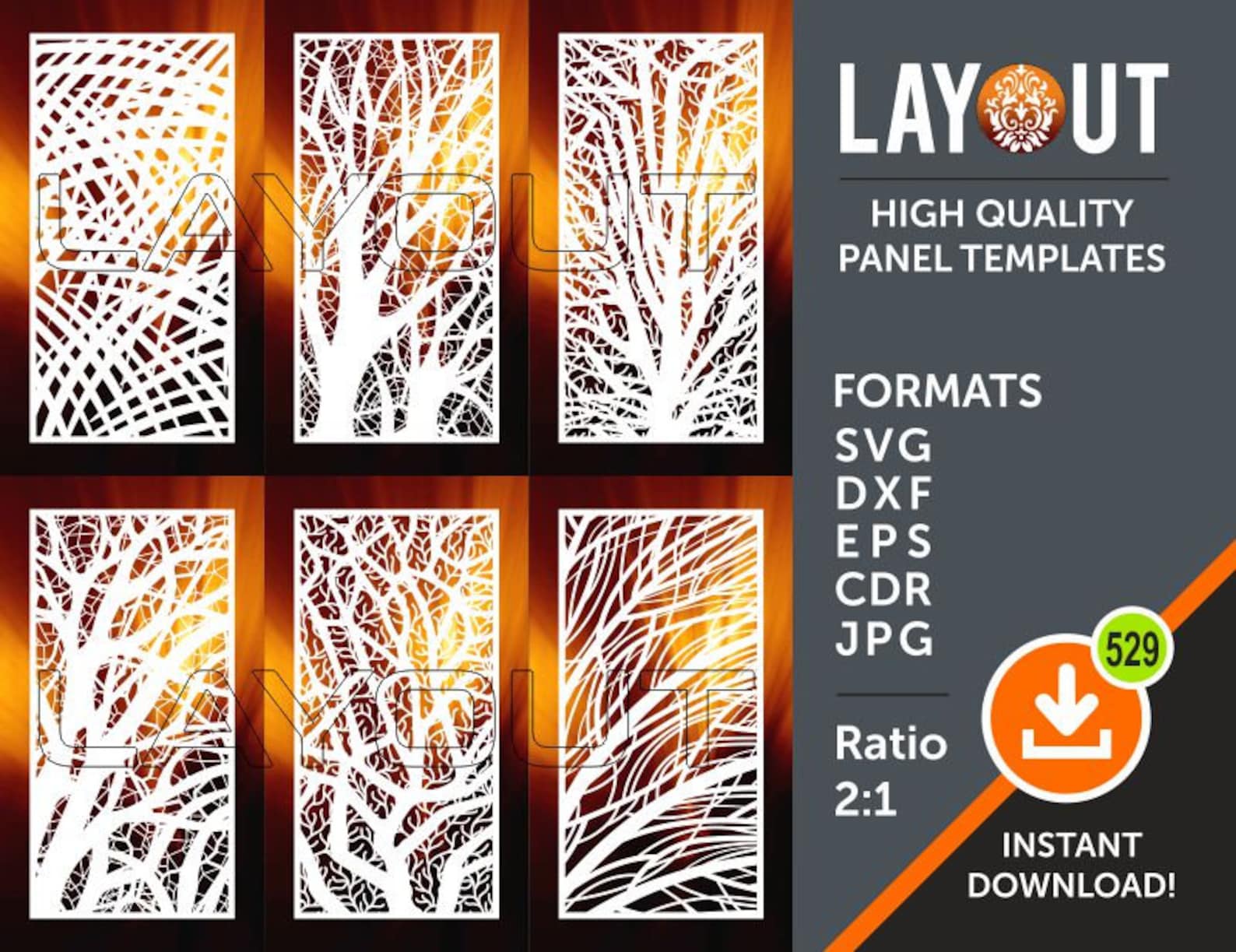 Tree Panels Room Decor Gate Grill Laser CNC Plasma - Etsy