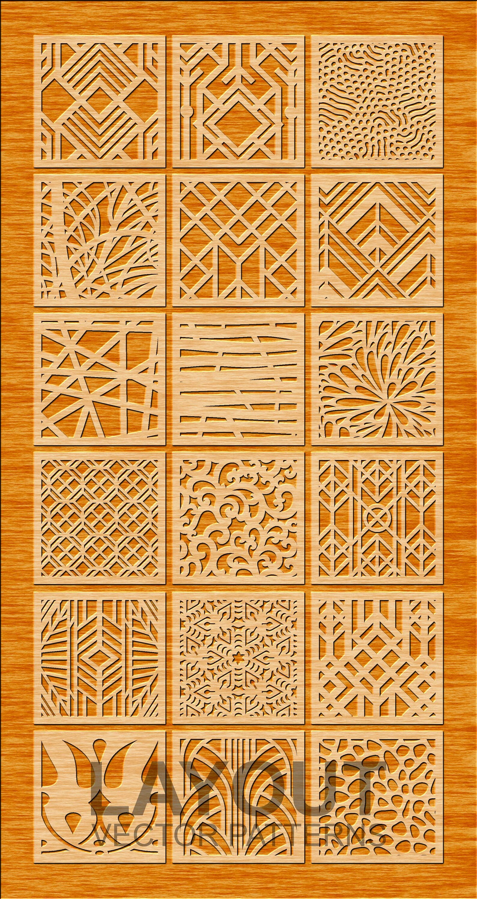 100 Square Panels | Decorative Patterns | Hanging Room Divider ...