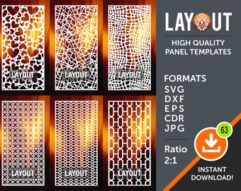 8 Pcs Bundle Partitions room Divider files Vector Panel - Etsy