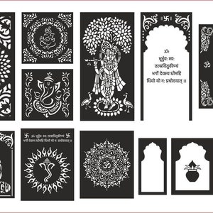 12 Temple Template, Wall Hanging, Partitions, Screen, Stencil, Laser ...
