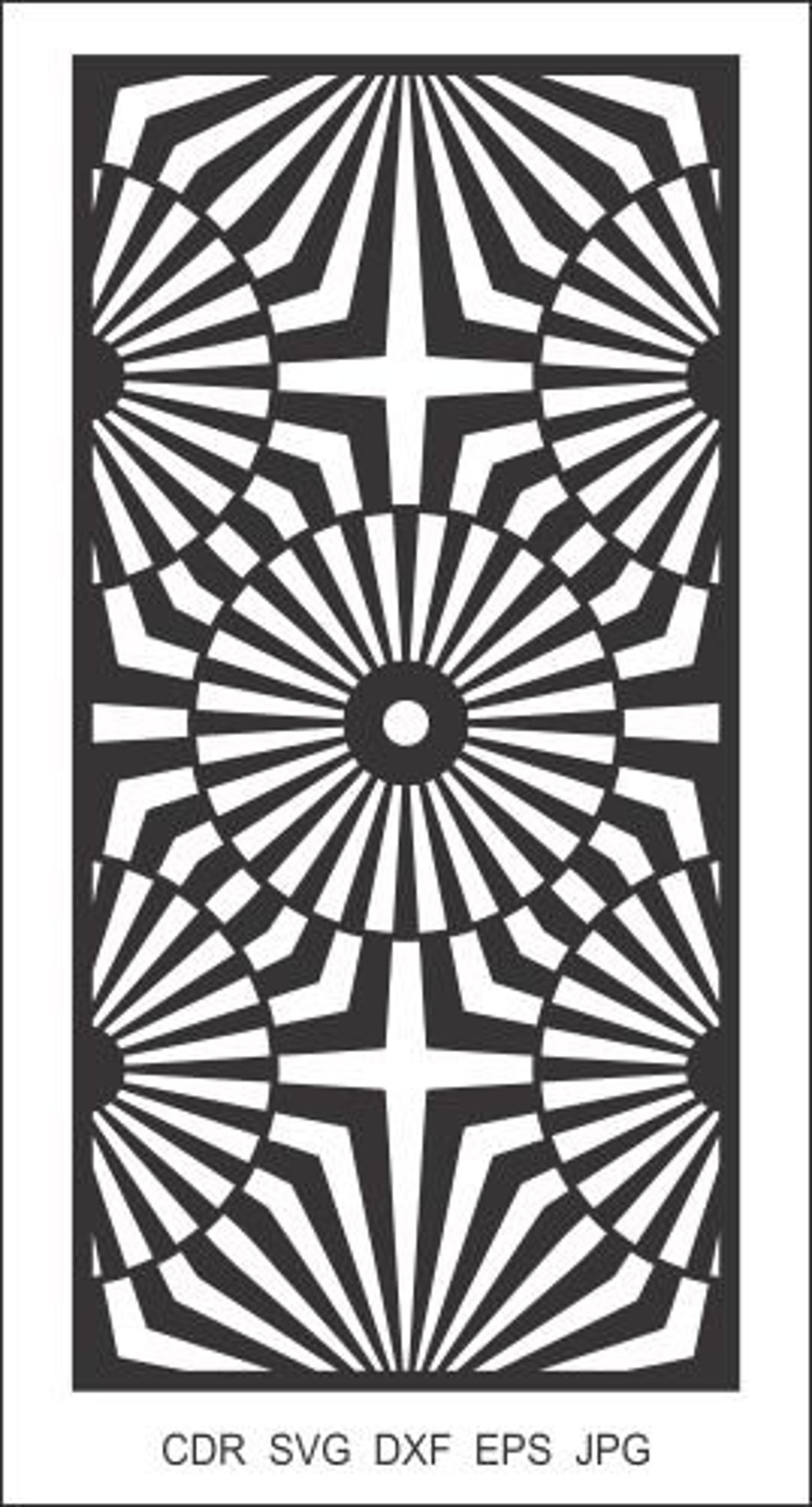 Optical Illusion Room Divider, Decorative Panel, Wall Hanging, Stencil ...
