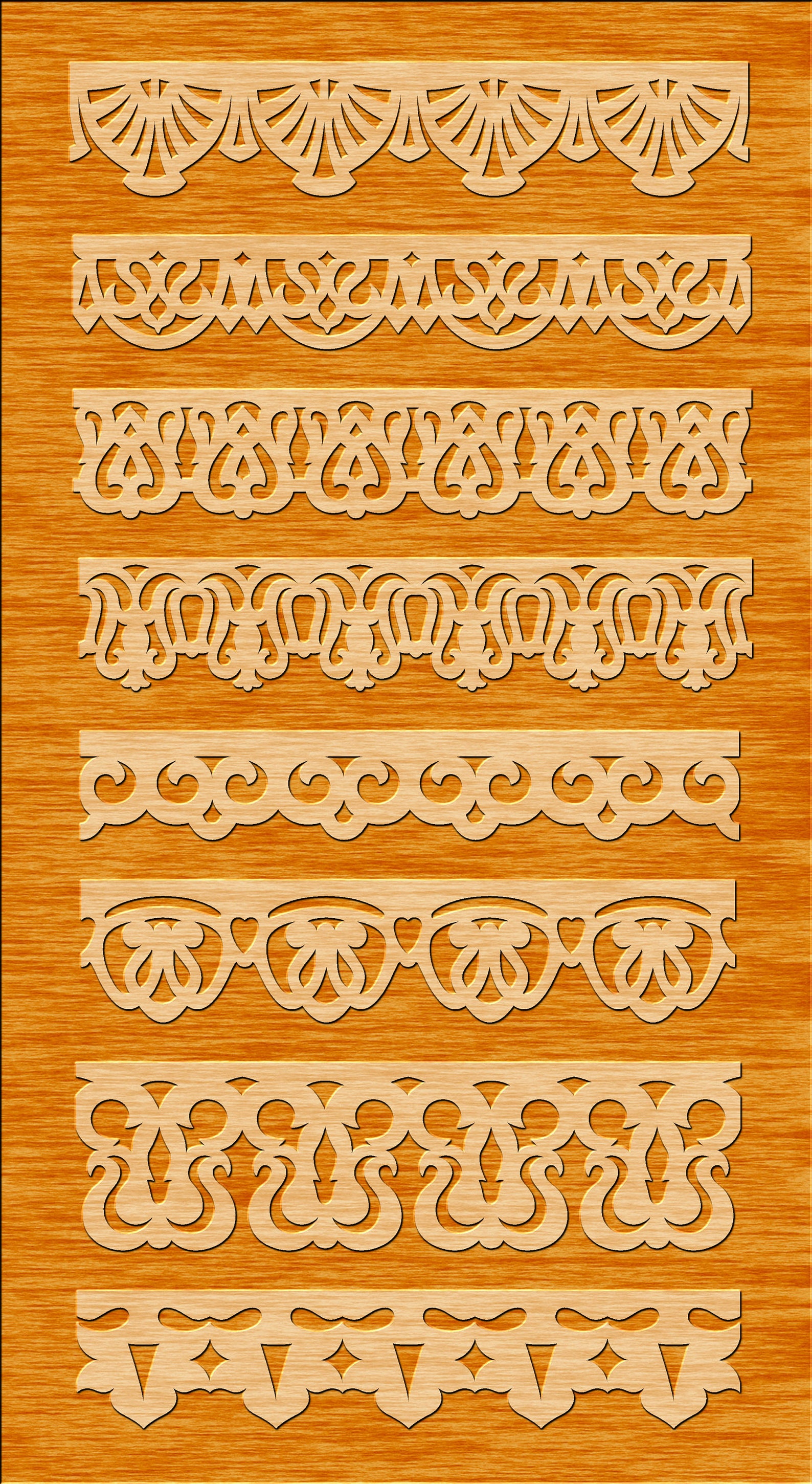 8 Seamless Border Designs Wall Panels & Stencil Craft - Etsy Canada