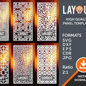 Pattern Panel, Stencil Templates Dxf, Svg, Jpg, Cdr, Eps Vector Laser ...