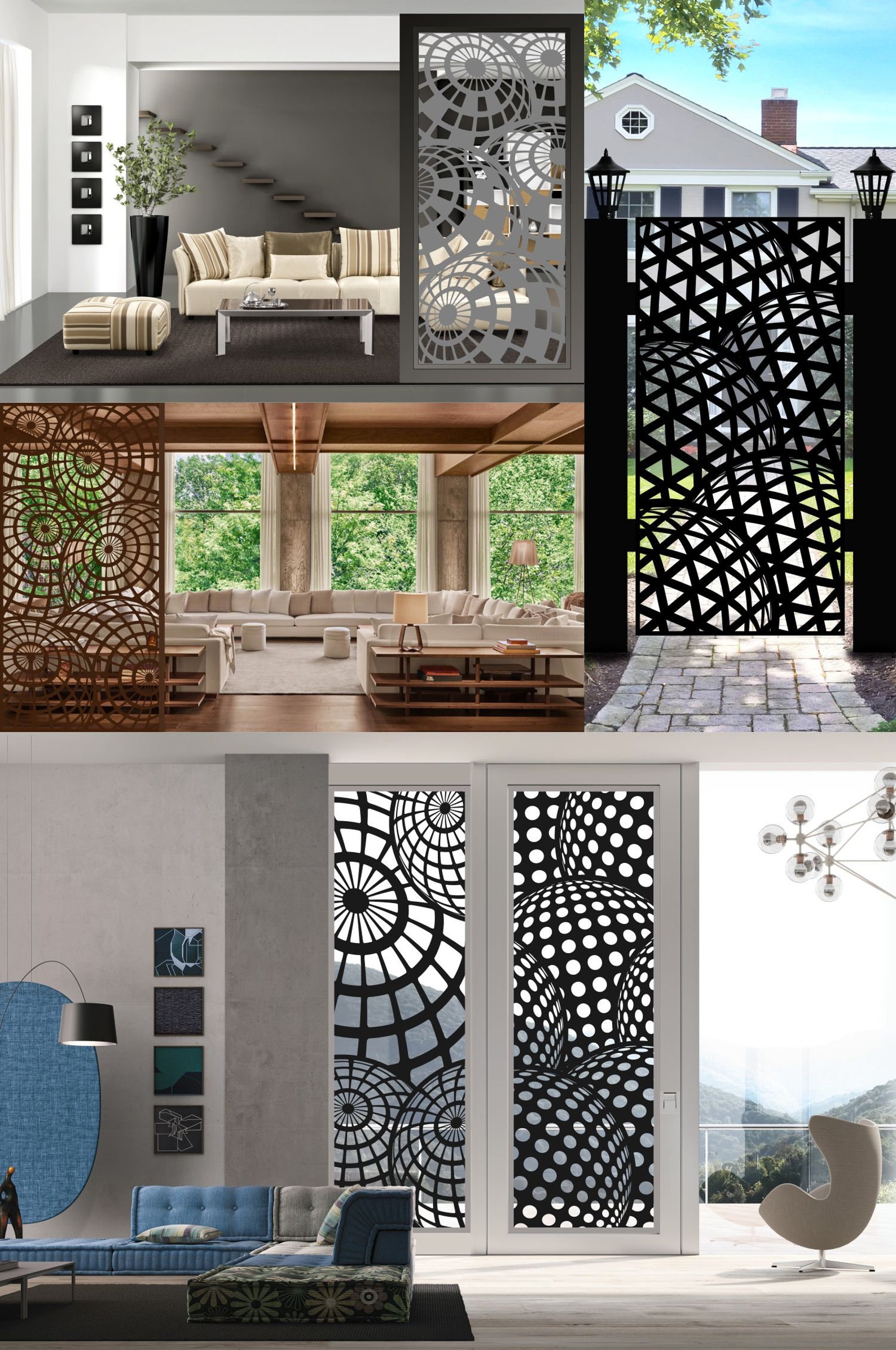 Room Divider, Gate Grill Panel Privacy Screen, Stencil, Wall Handing ...