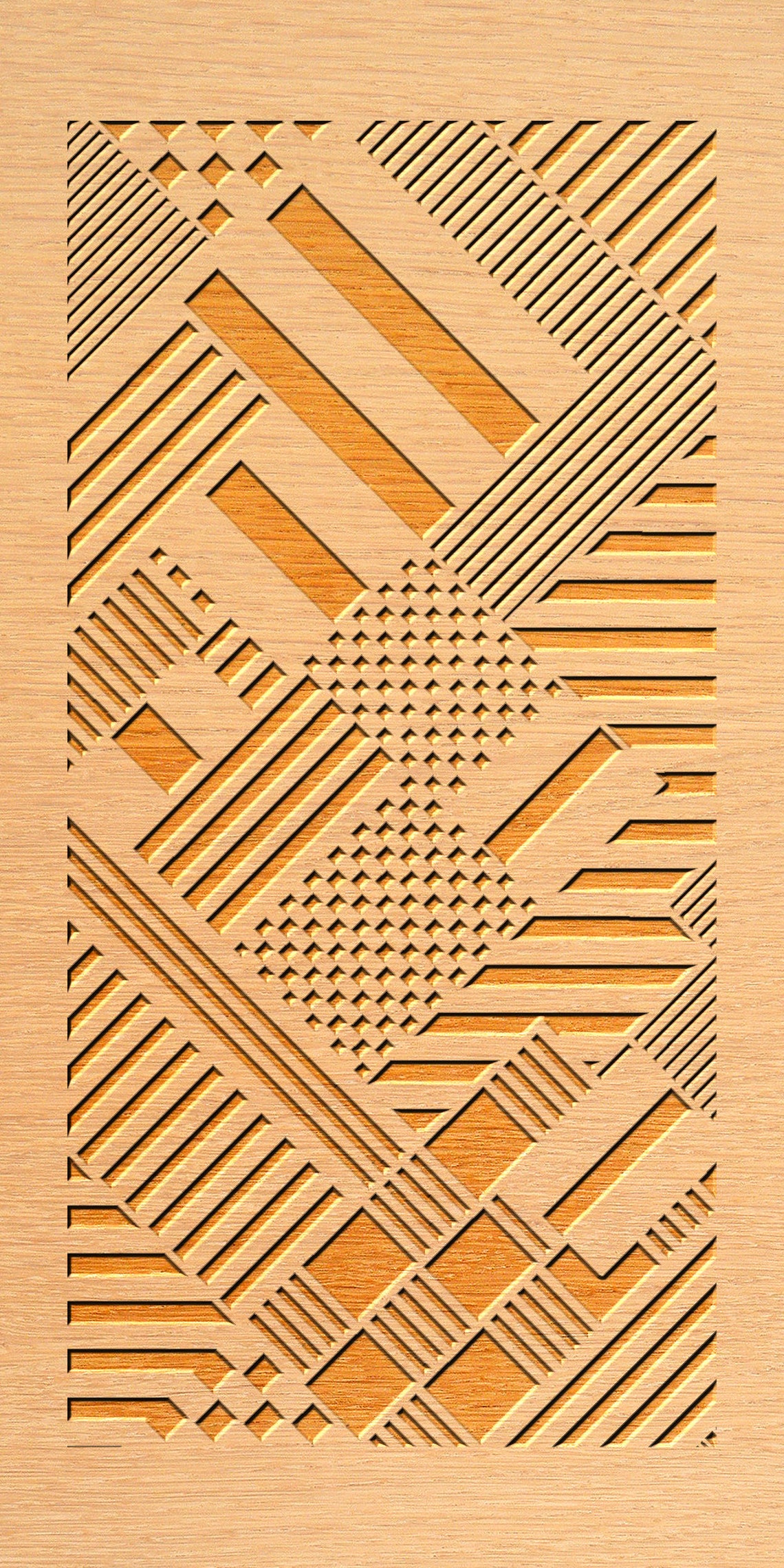 Optical Illusion Room Divider, Decorative Panel, Wall Hanging, Stencil ...