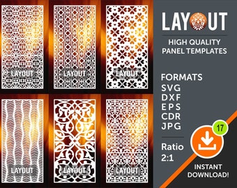 Pattern Panel Stencil Templates Dxf Svg Jpg Cdr Eps | Etsy