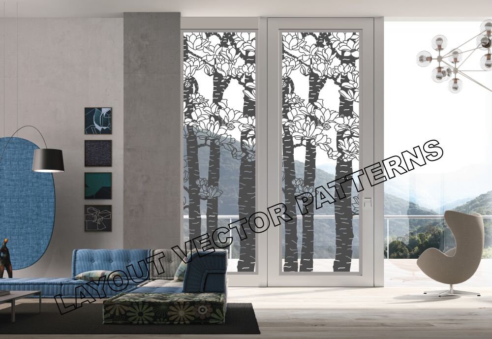 7 Tree Panels Wall Panels Room Decor Tree Patterns Laser - Etsy