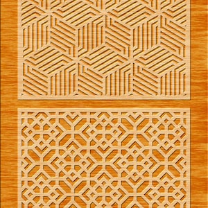 6 Geometric Pattern, Set #4 Decorative Panel, Privacy Screen, Stencil ...