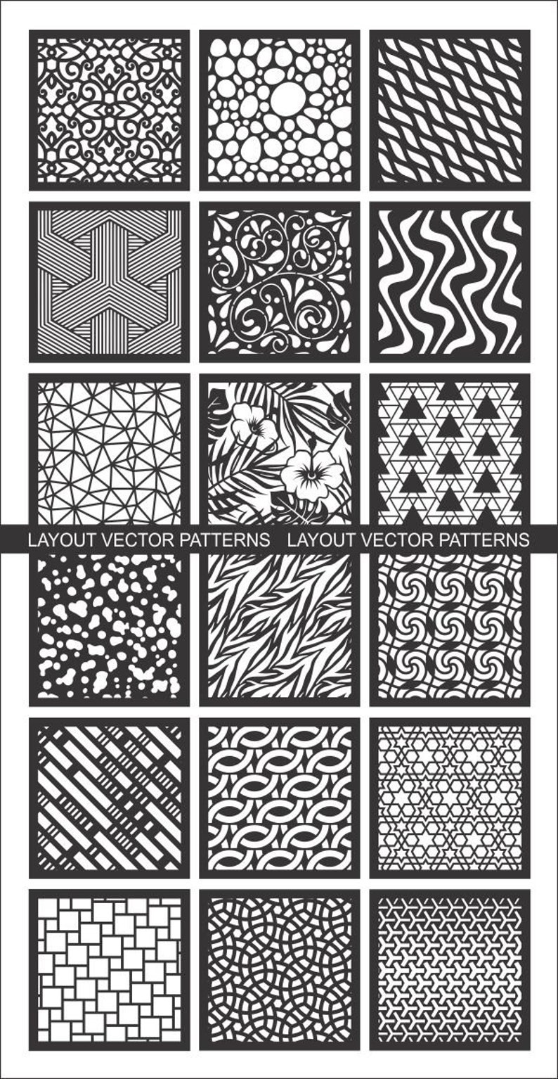 100 Square Panels | Decorative Patterns | Hanging Room Divider ...