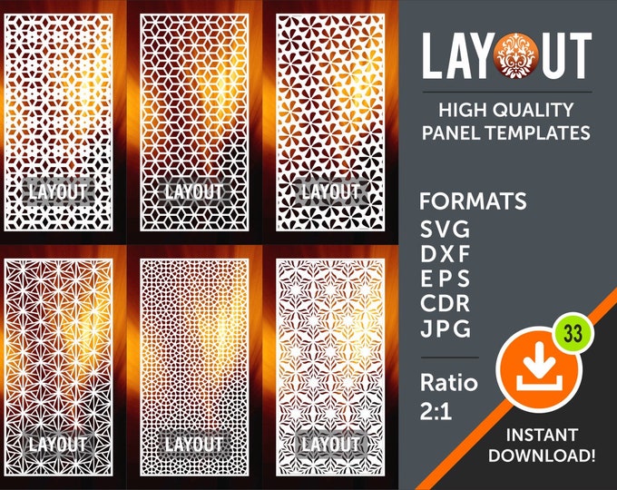 6 Door Panels Room Divider Privacy Screen Wall Hanging - Etsy