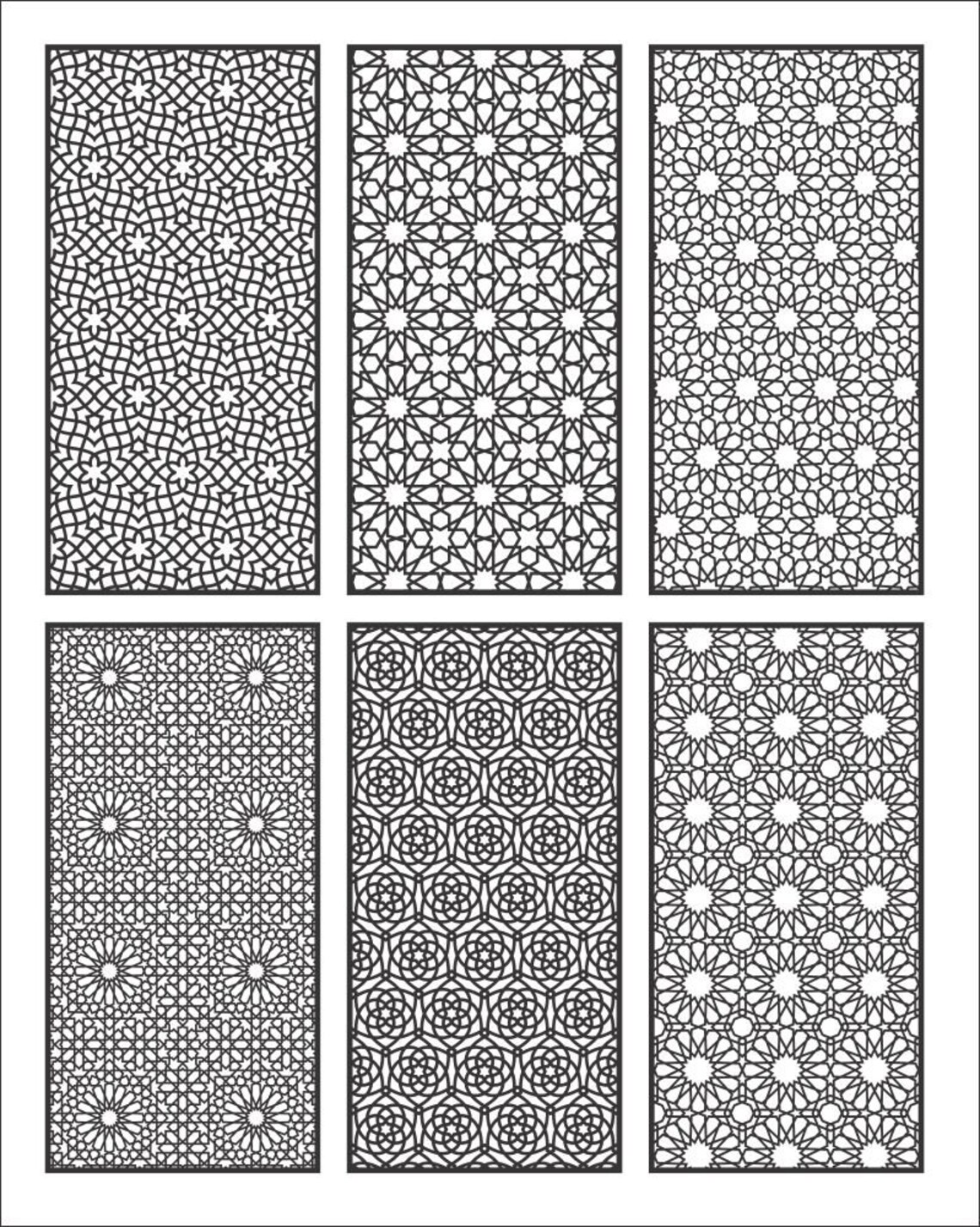 6 Arabic Room Divider Set 8 Privacy Screen Decorative | Etsy