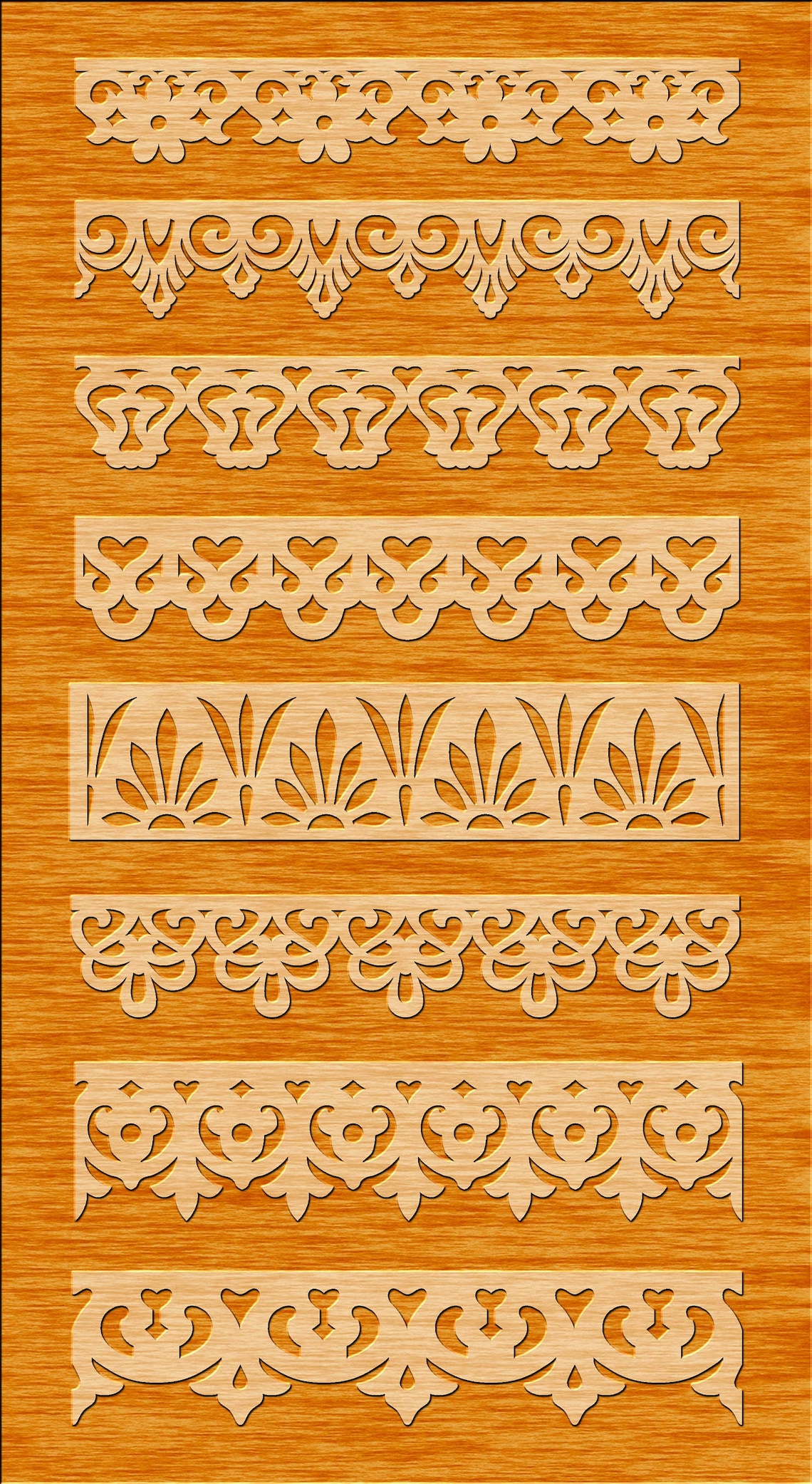 8 Traditional Border Designs Lace Trim Borders Boundary | Etsy