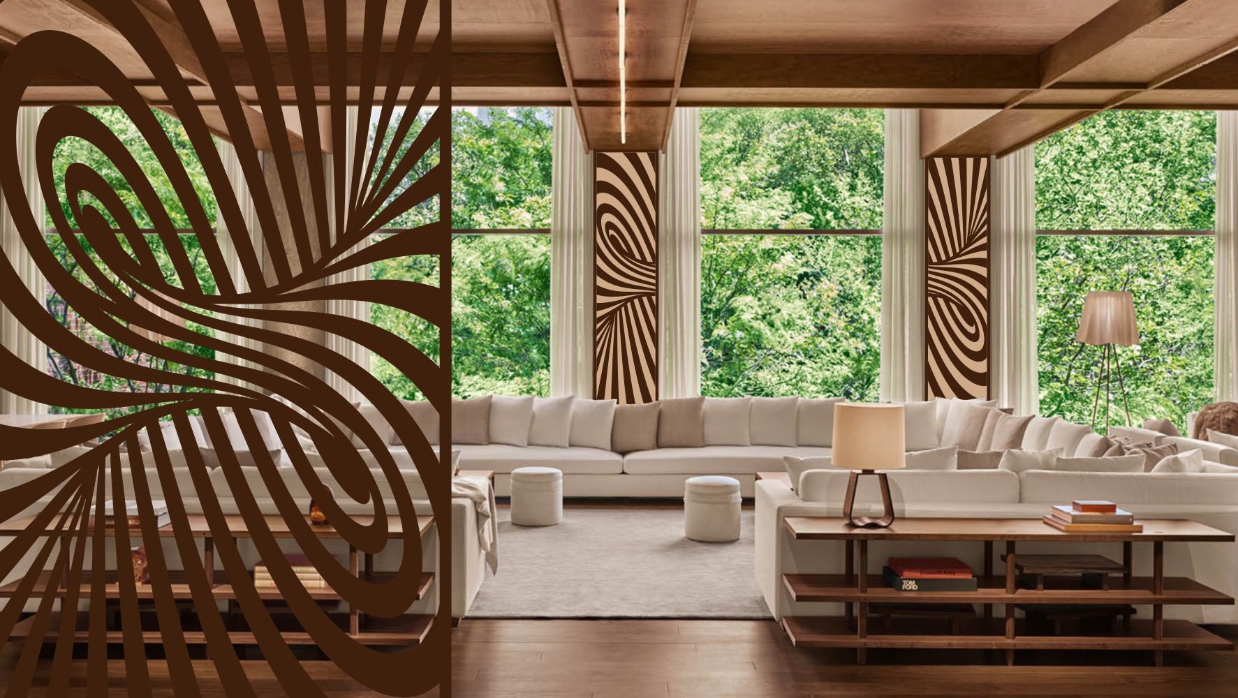 Optical Illusion Room Divider Decorative Panel Wall Hanging | Etsy