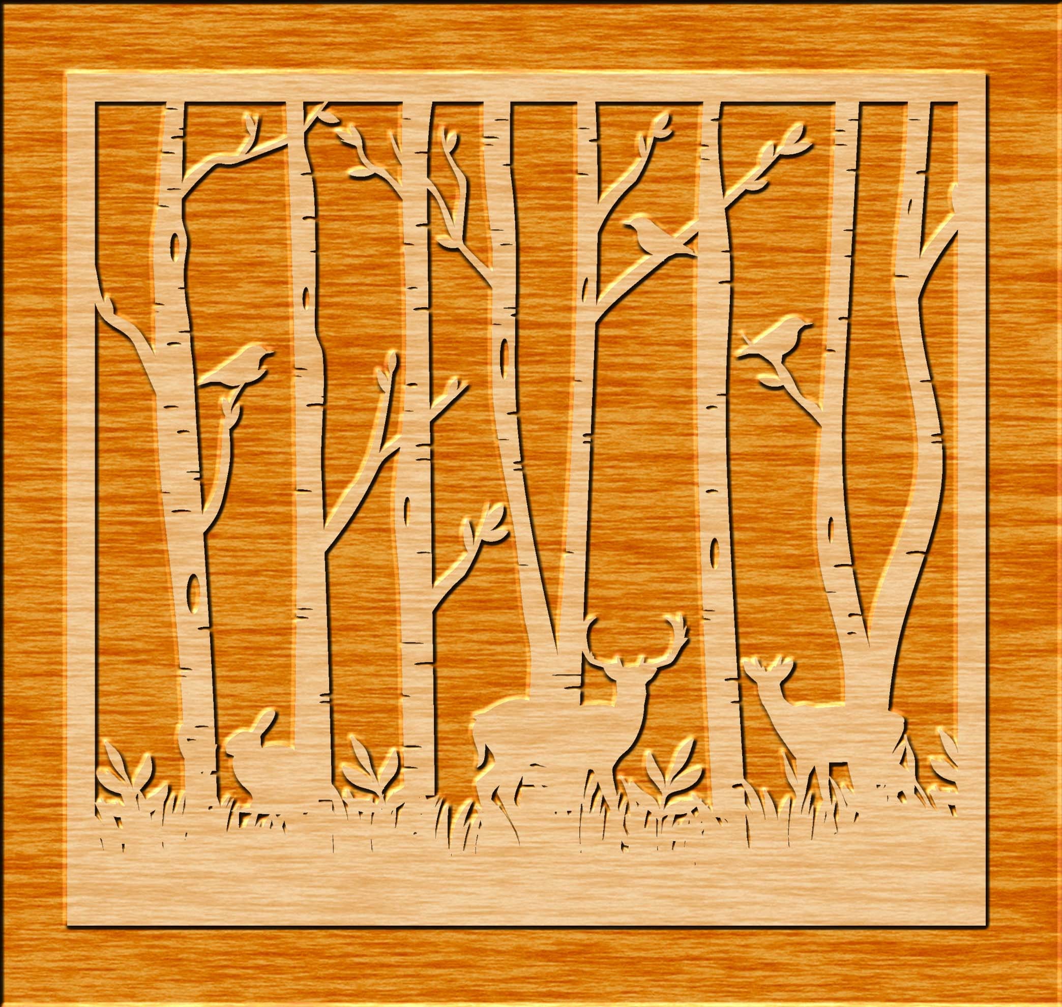 Birch Tree Panels, Wall Panels, Room Decor, Tree Patterns, Laser, CNC ...