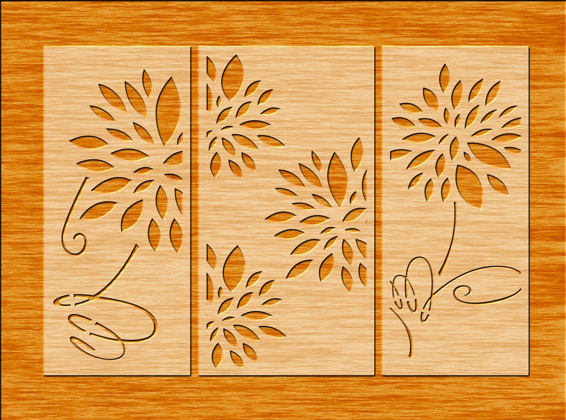 Flower Panel Parition Screen Wall Decor Wall Hanging Laser | Etsy