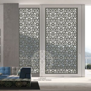 6 Arabic Room Divider, Set # 14 Privacy Screen, Muslim Pattern, Laser ...
