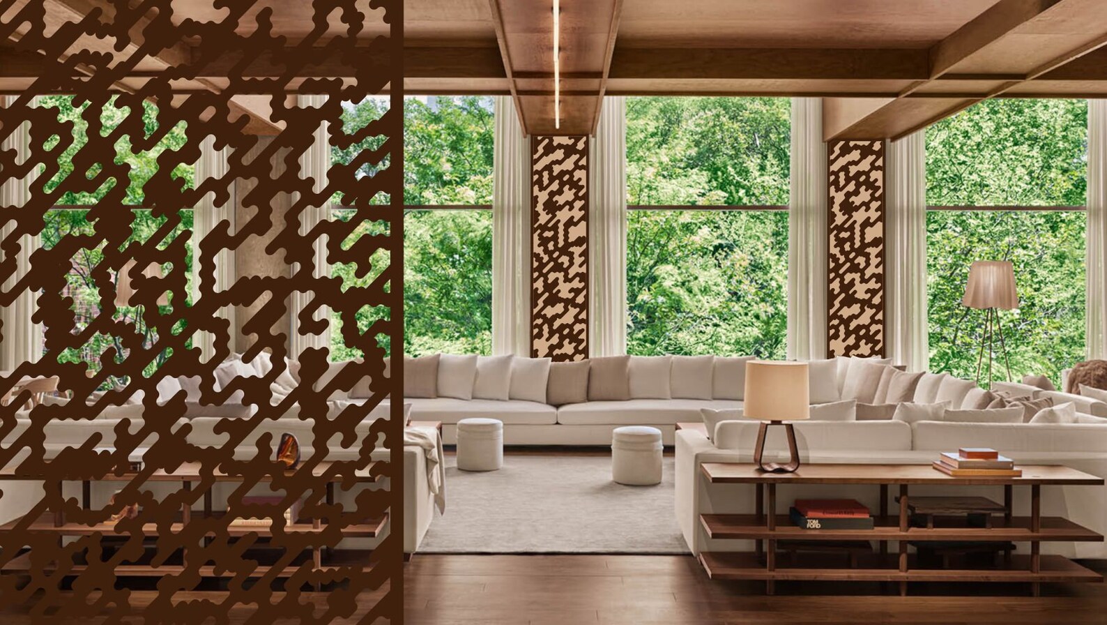 Room Divider Privacy Screen Decorative Panel Stencil Wall - Etsy