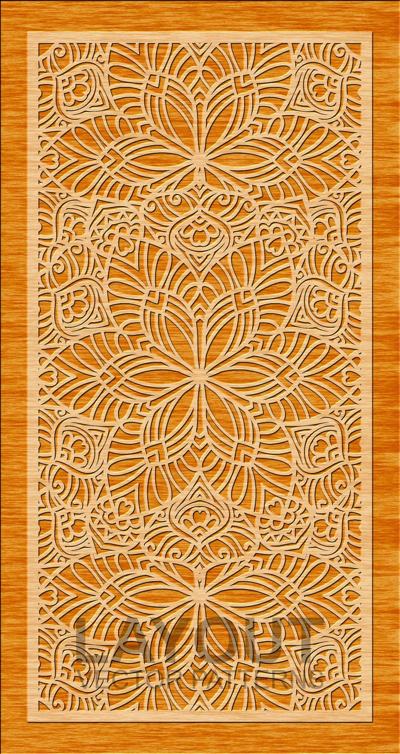 Ornamental Mandala Gate Grill Door Room Divider Laser - Etsy