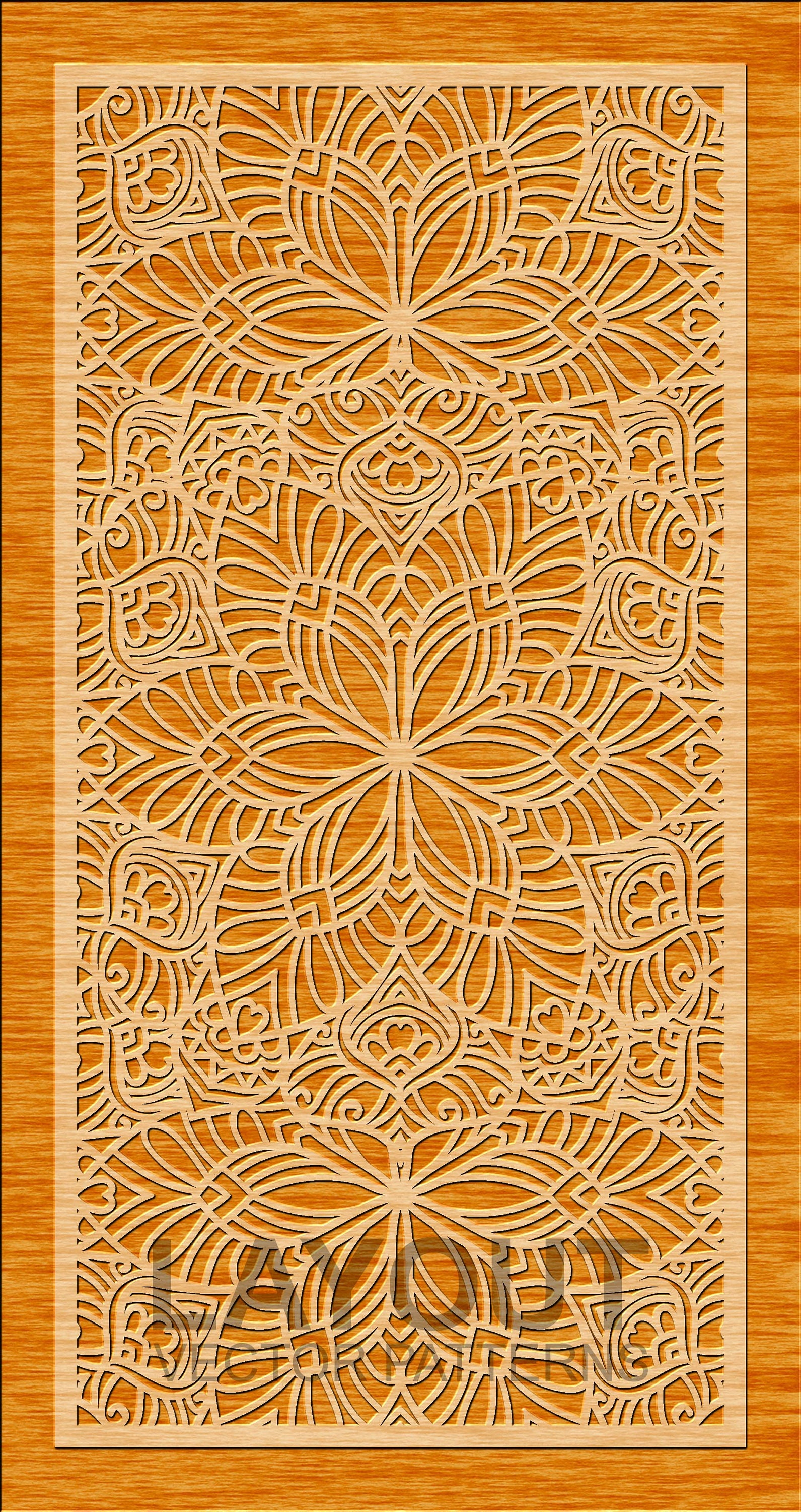 Ornamental Mandala Gate Grill Door Room Divider Laser - Etsy