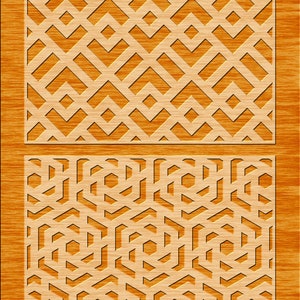 6 Geometric Pattern, Set #1 Decorative Panel, Privacy Screen, Stencil ...