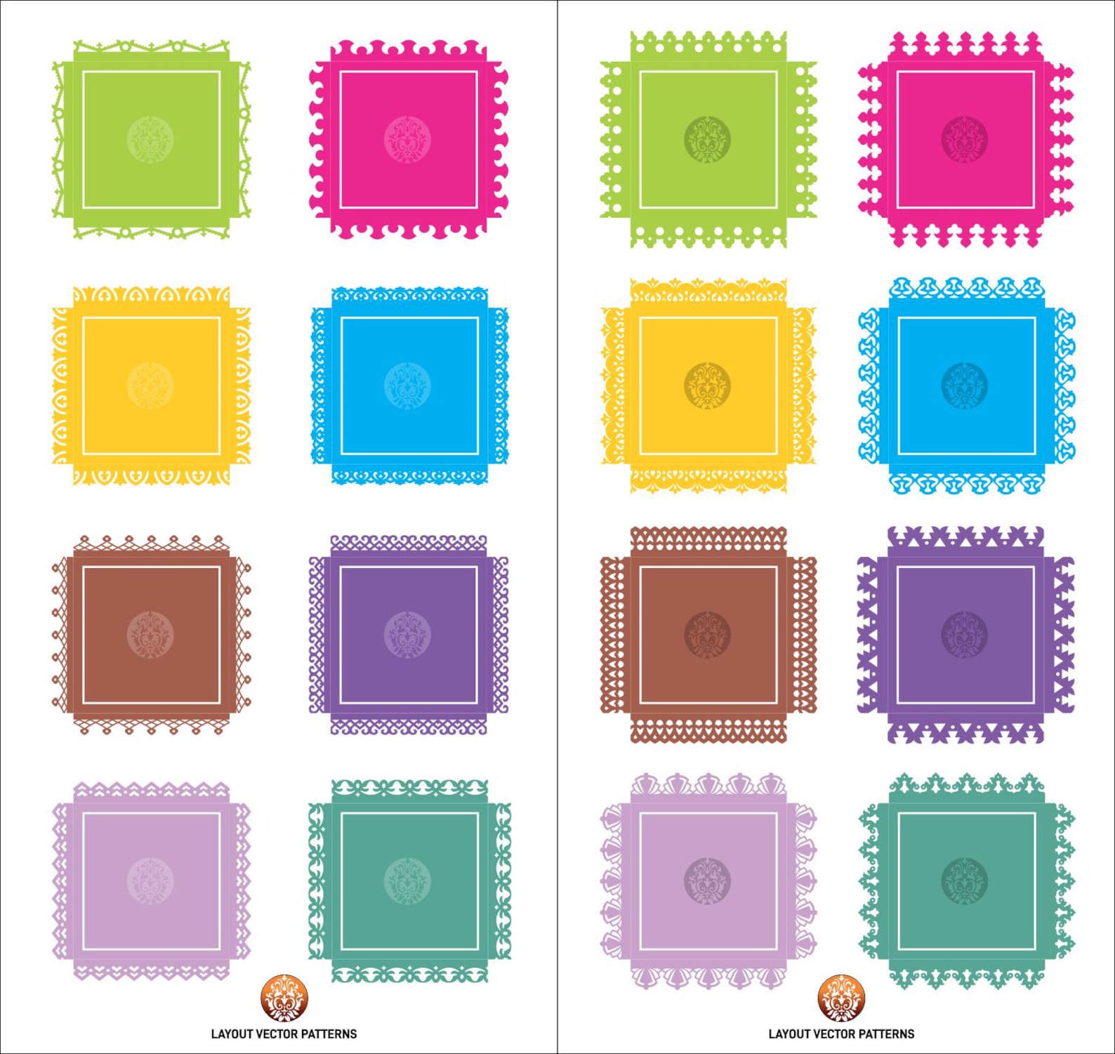 20 Seamless Border Temple Border Set 32 Paper Cutting - Etsy