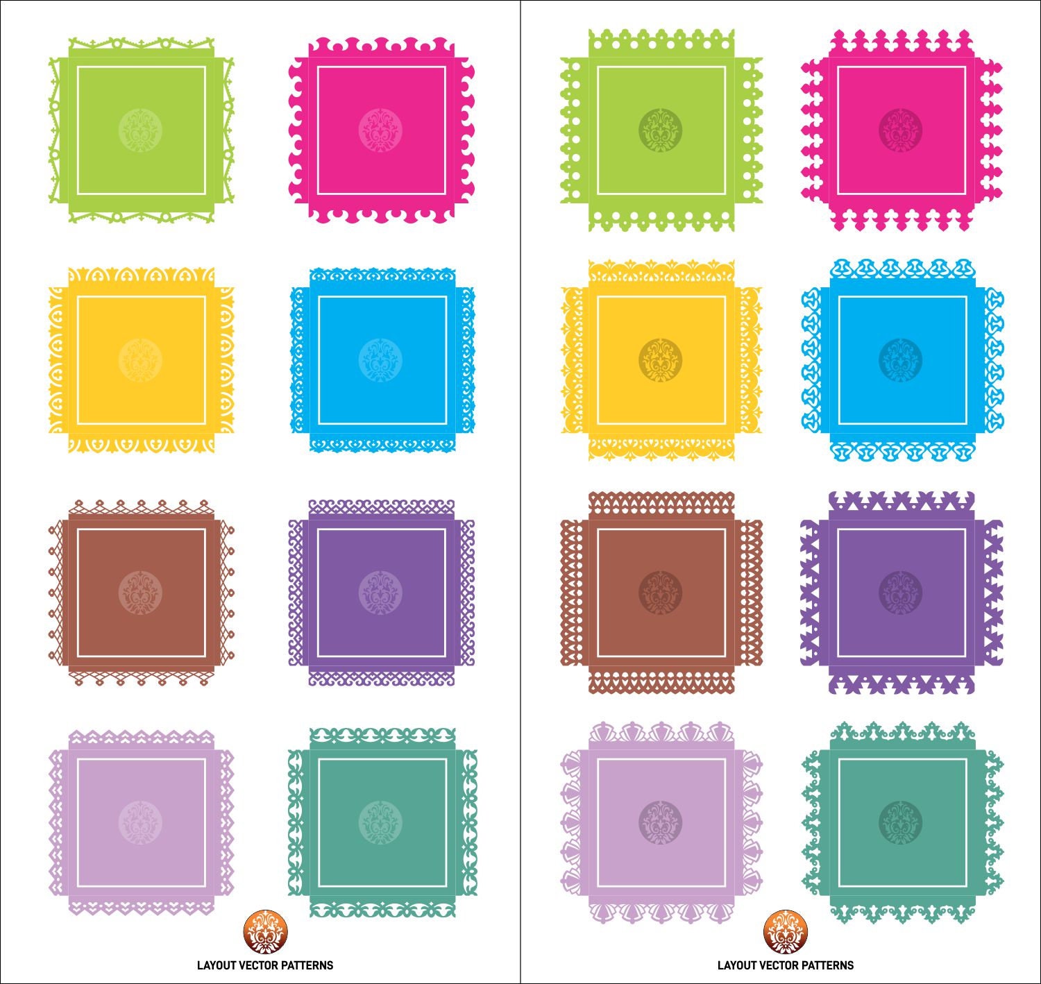 20 Seamless Border Temple Border Set 32 Paper Cutting - Etsy