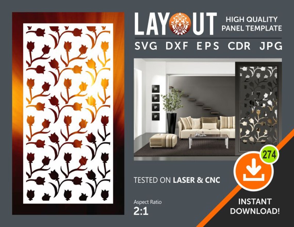 Flower Room Divider Panel Screen Partitions Wall Hanging | Etsy